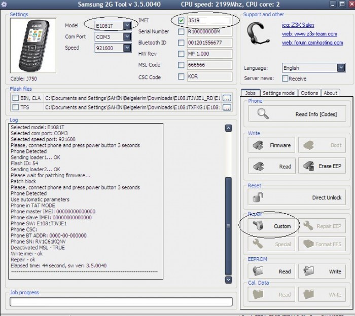 Samsung E1081T Z3X Imei Repair – İmei Onarımı – Ceplik.com